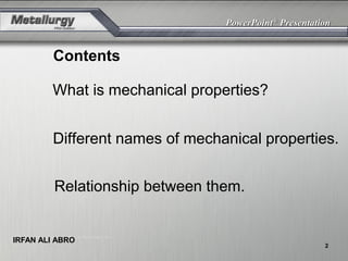 Mechanical properties of Material | PPT