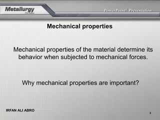 Mechanical properties of Material | PPT