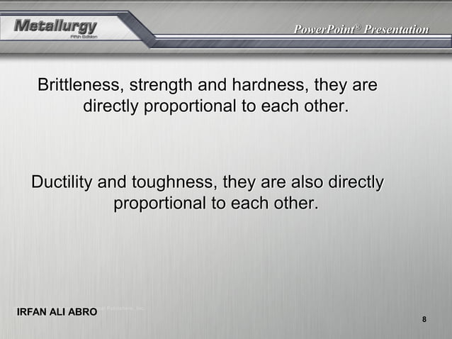 Mechanical properties of Material | PPT