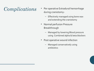 Microsurgical resection of large parieto occipital avm | PPT