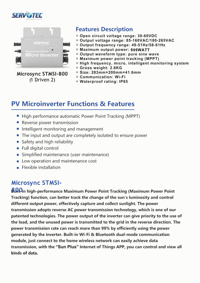 Microsync Ongrid Micro Inverter Catalouge.pptx | Free Download