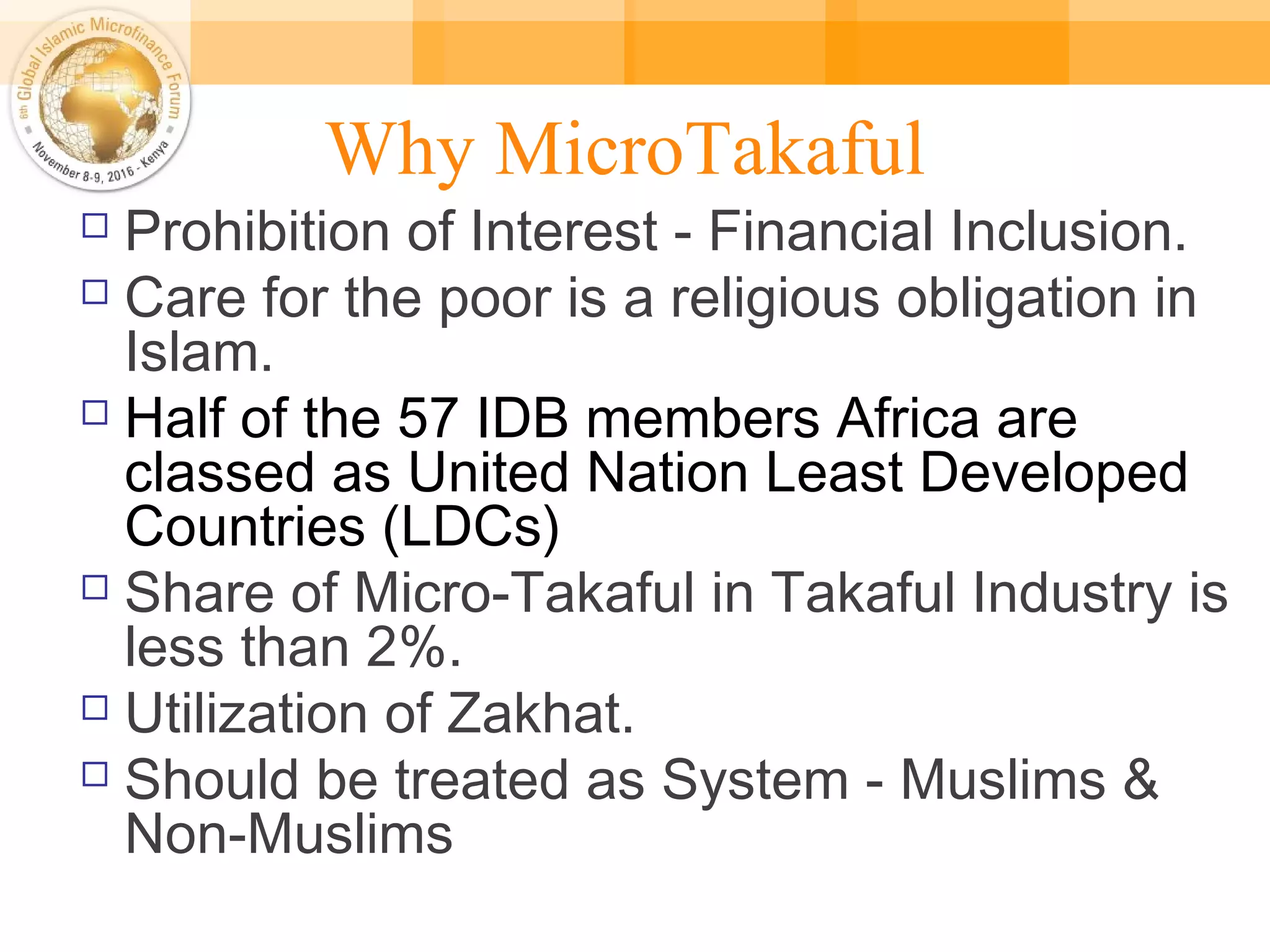 Alhuda CIBE -Micro takaful | PPT
