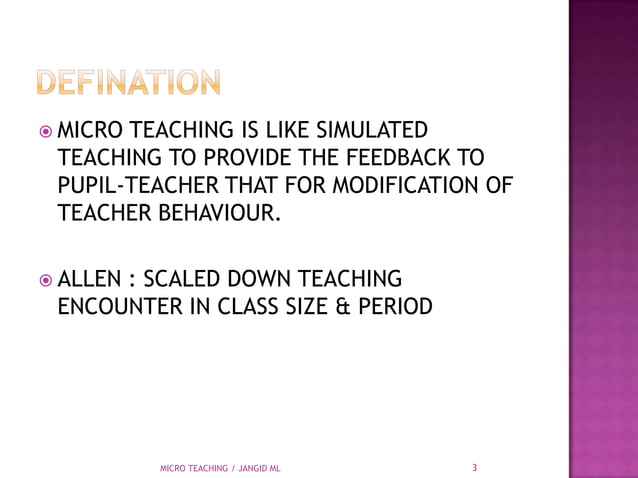 Micro teaching | PPT