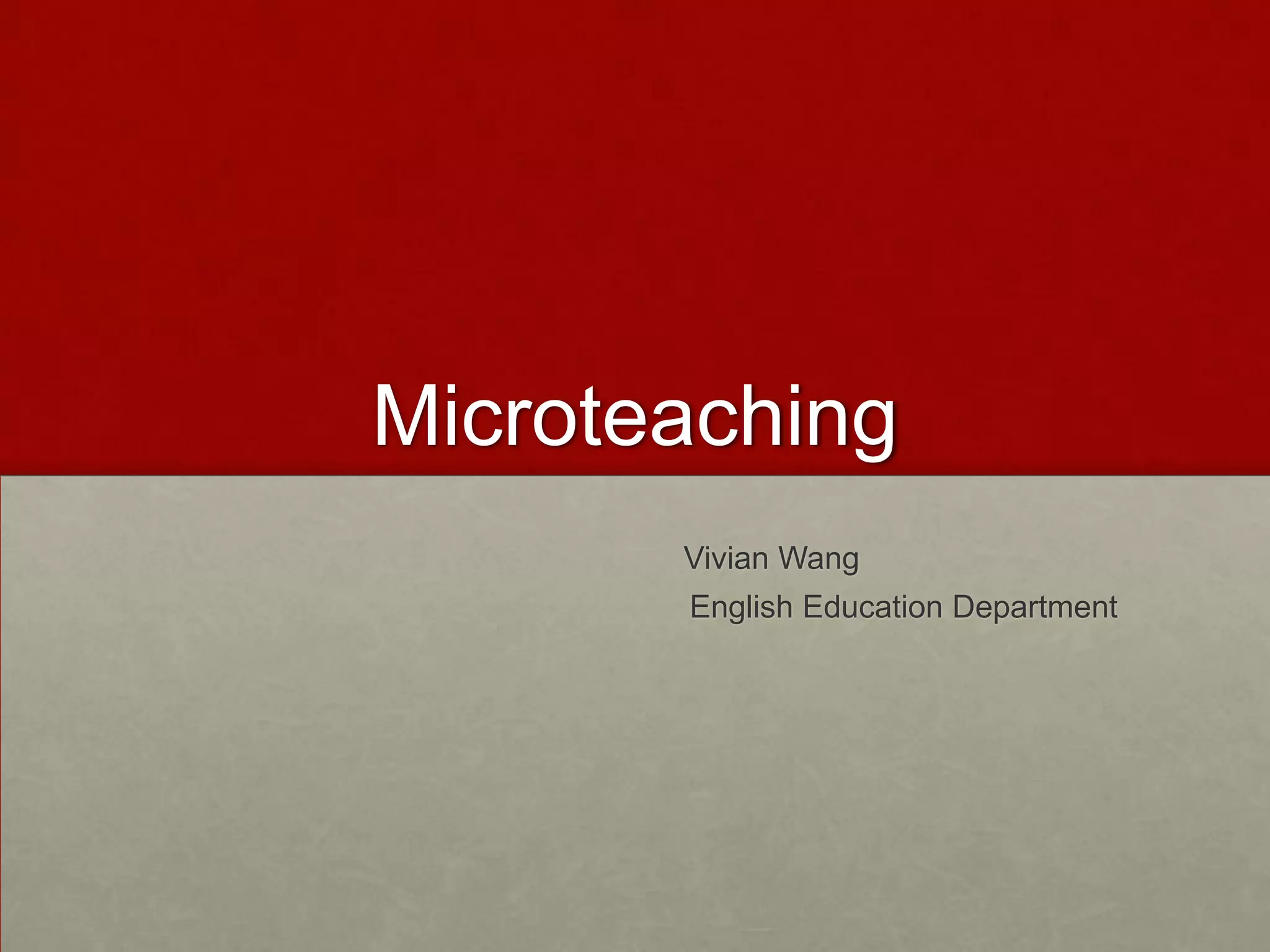 Microteaching | PPTX