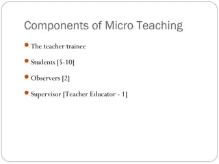 Micro teaching | PPT