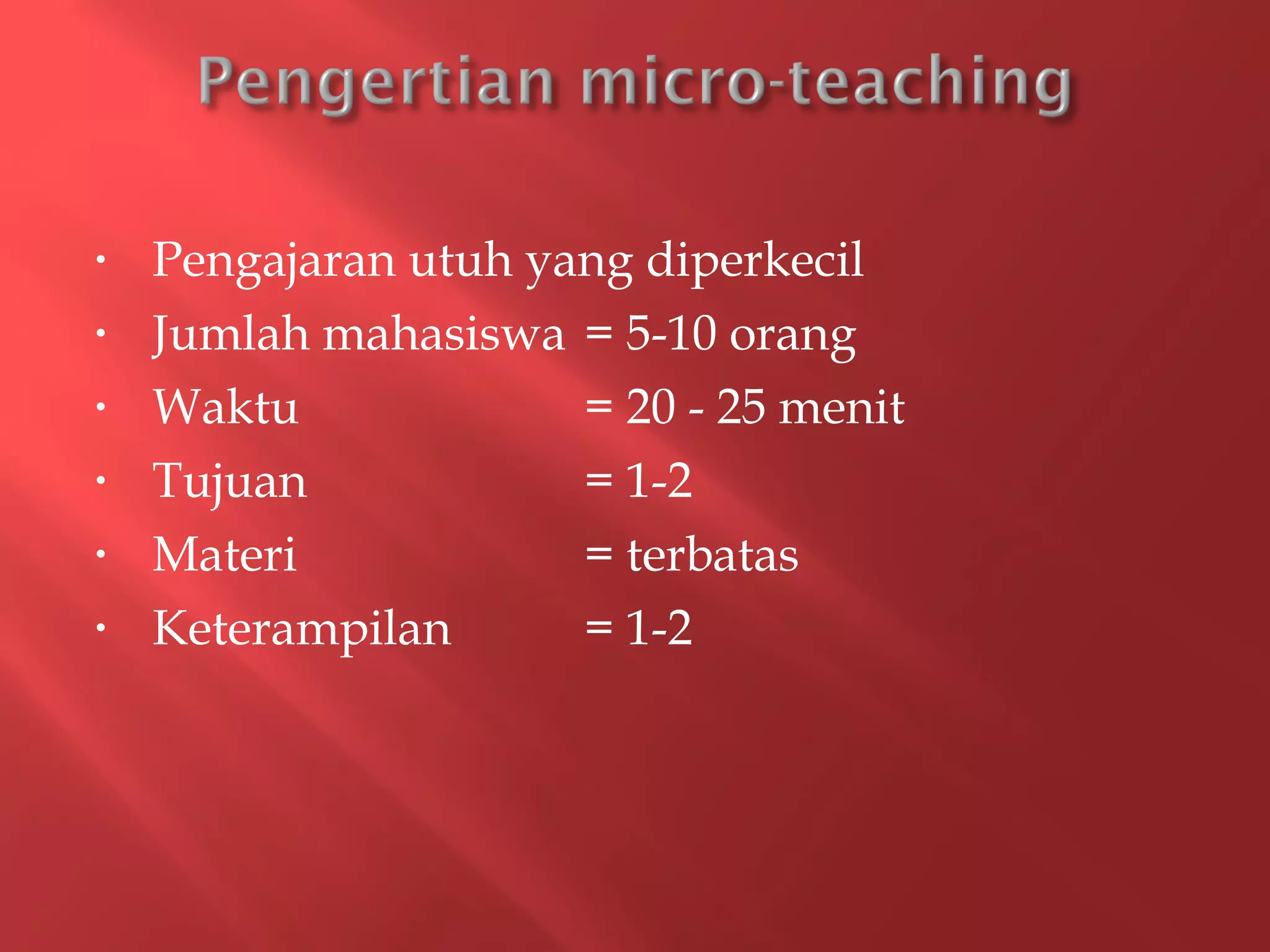 Pengertian Microteachingdan Pembelajaran | PPT