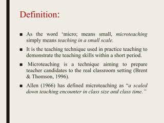 Microteaching | PPTX