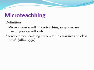 Micro teaching | PPTX