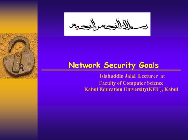 Network Security Goals | PPTX | Information and Network Security ...