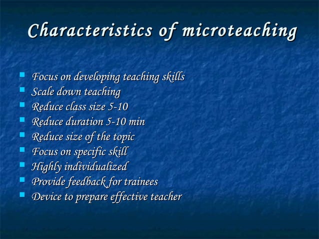 Microteaching | PPT | Education