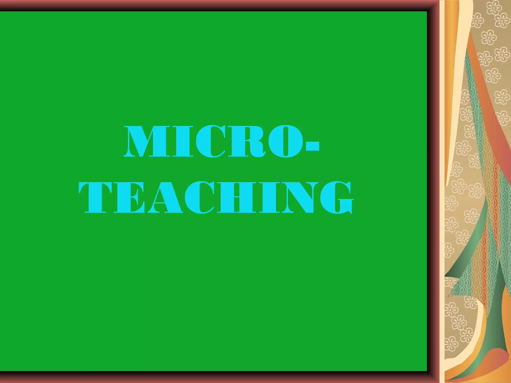 Micro teaching. | PPT