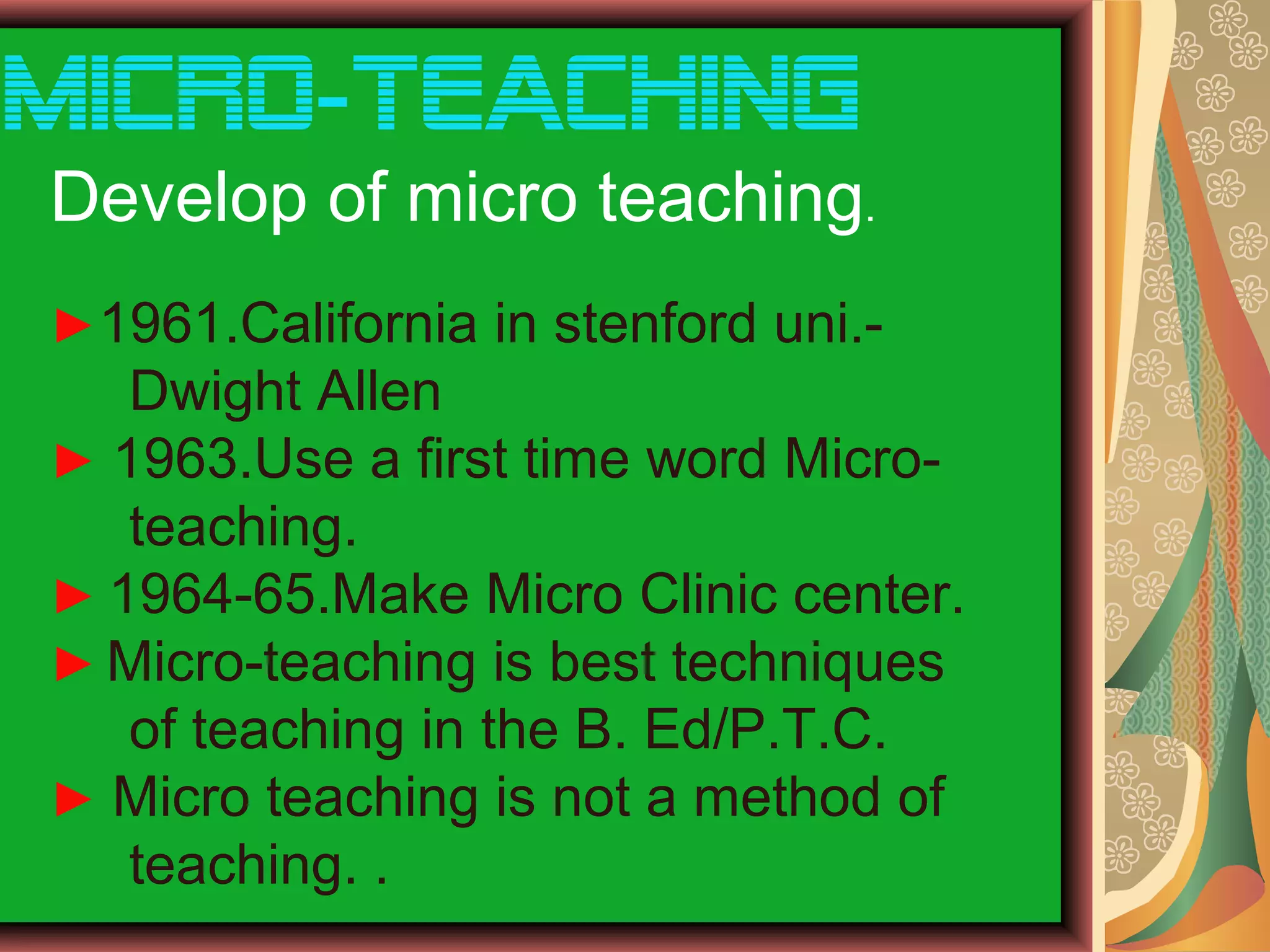 Micro teaching. | PPT