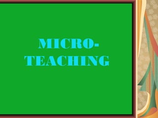Micro teaching. | PPT
