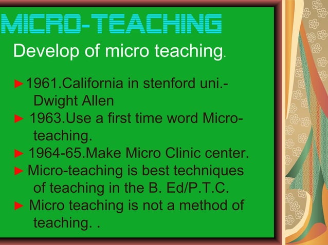 Micro teaching. | PPT