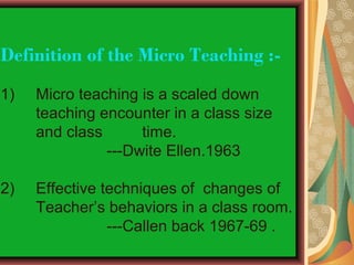 Micro teaching. | PPT