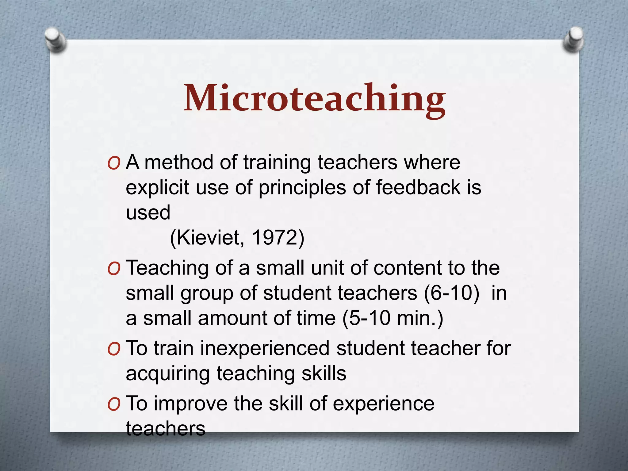 Microteaching | PPT