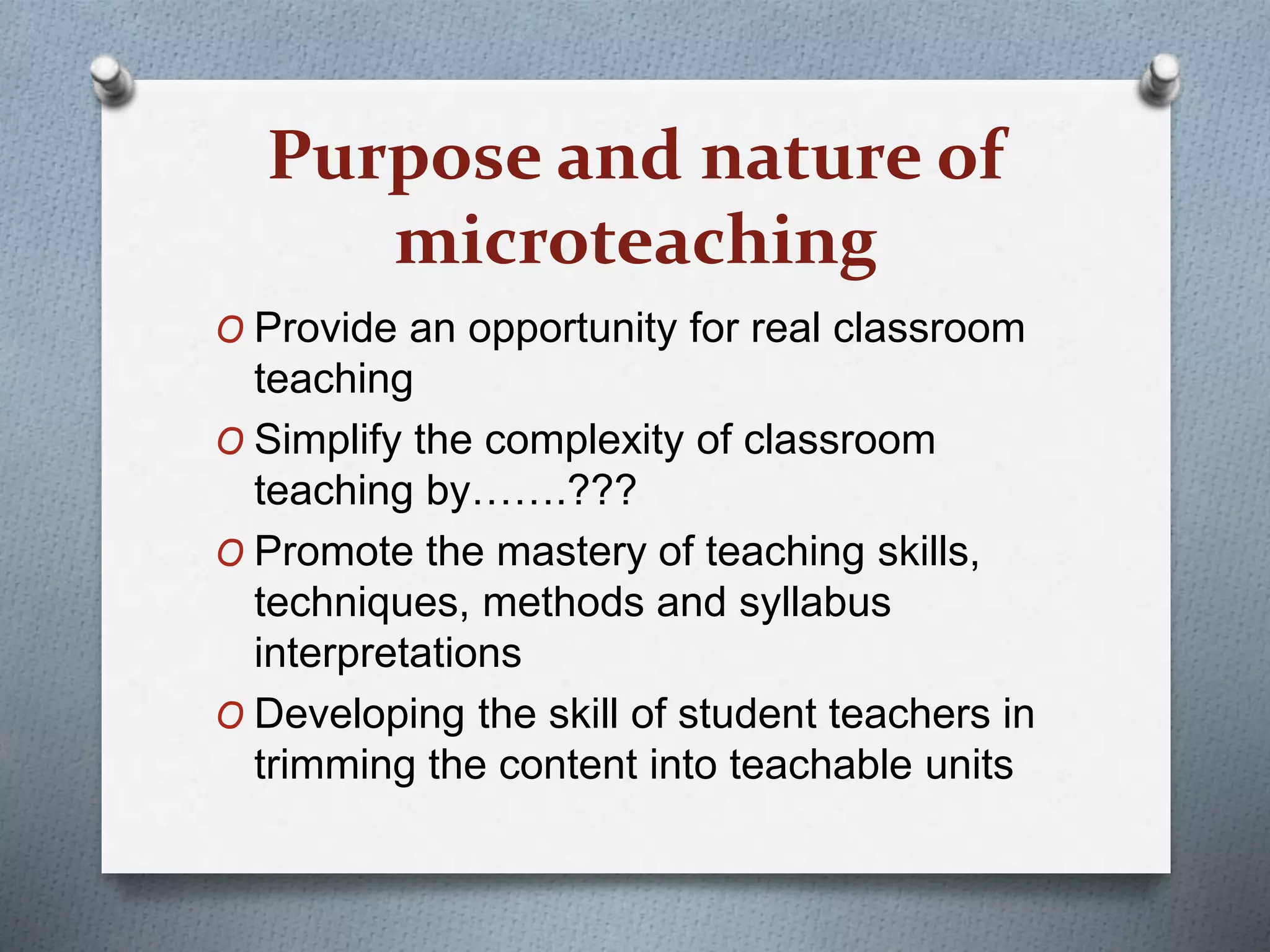 Microteaching | PPT | Free Download