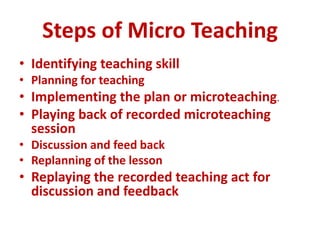 Micro Teaching | PPTX