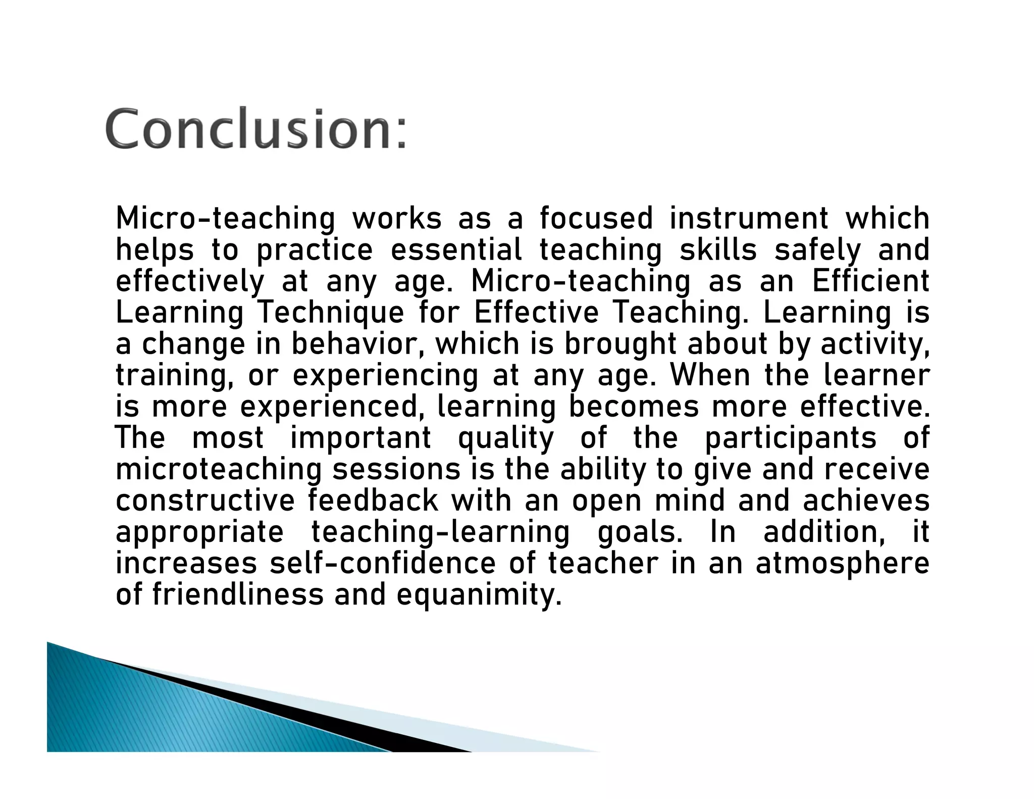Micro teaching | PDF