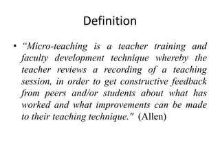 Microteaching | PPT