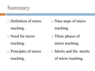 Micro teaching | PPTX