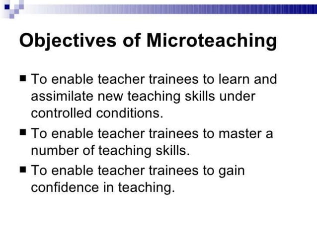 Micro Teaching - Teaching skills, micro teaching cycle, micro teaching ...