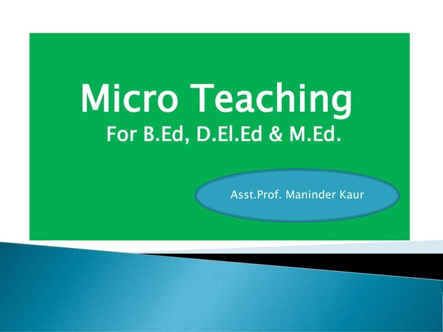 micro teaching.pdf | Homework and Study | Education