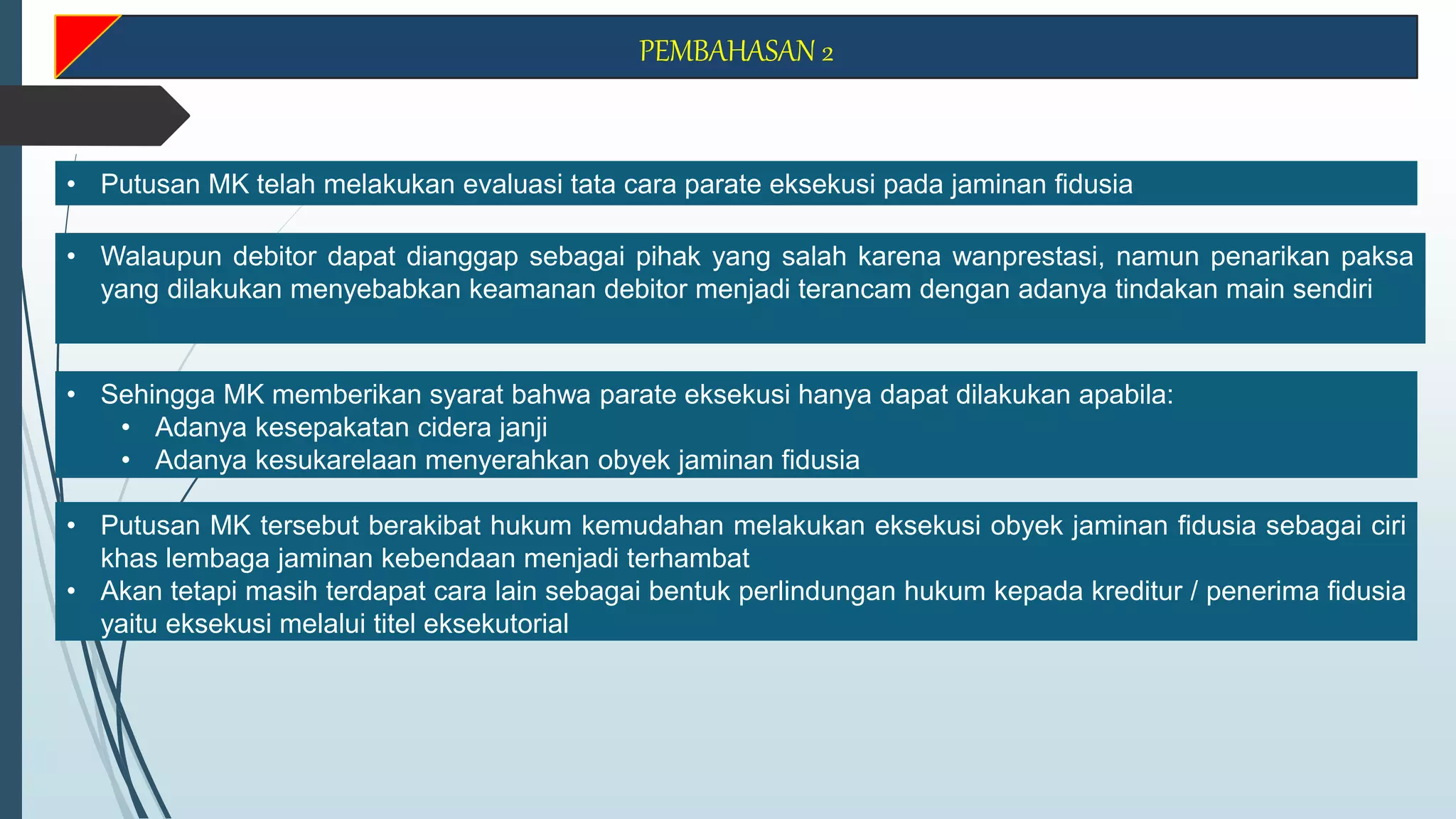 Penarikan Jaminan Fidusia kendaraan bermotor | PPTX
