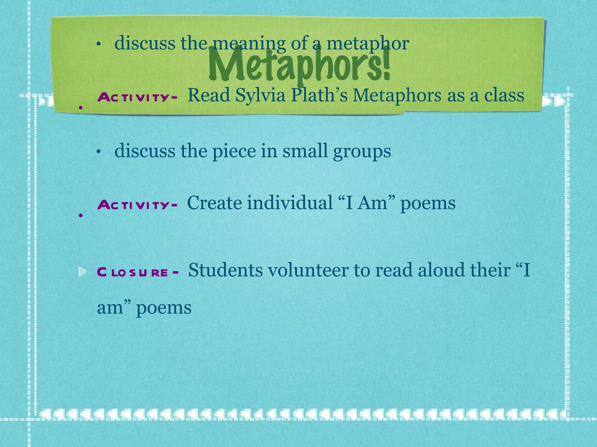 Lesson- Metaphors (ppt) | PPT