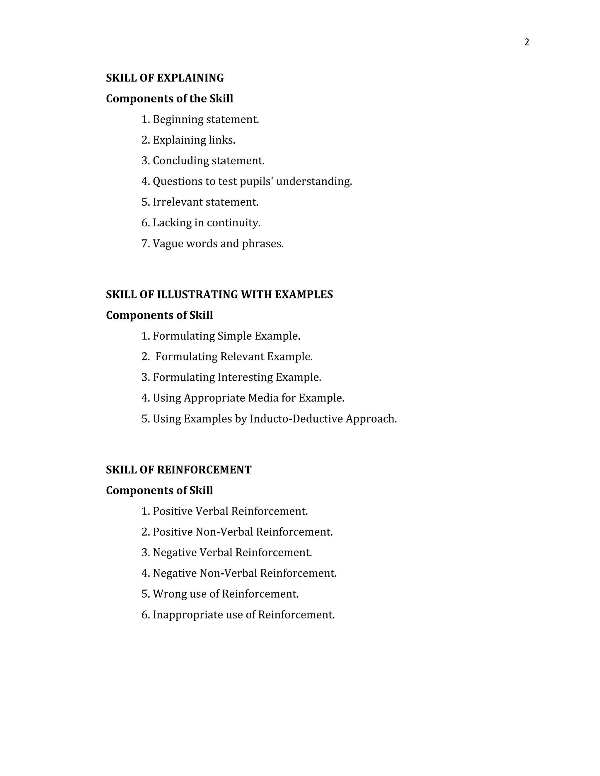 Micro teaching skills & Components | PDF