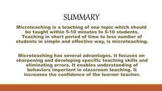 Microteaching (1) | PPT