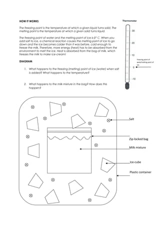 Junior Science: PHYSICS (States of matter), homemade ice-cream activity ...