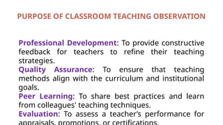 Microteaching and Class Observation.pptx