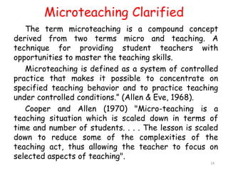 Microteaching an introduction | PPTX