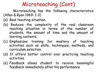 Microteaching an introduction | PPTX