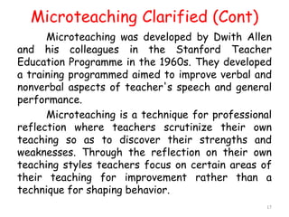Microteaching an introduction | PPTX