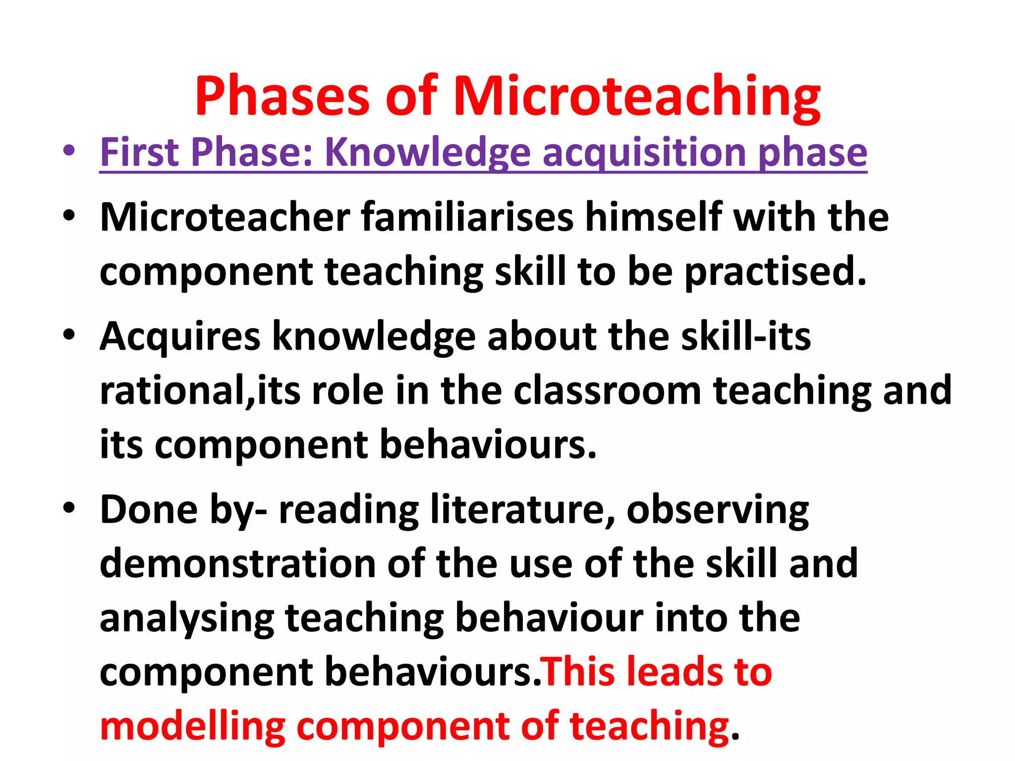 Microteaching concept,process and evaluation ppt. by Dr.sunil kr. singh ...