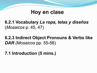 SPANISH 2: Indirect Object Pronouns | PPTX