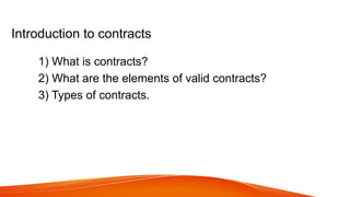 Introduction and Elements of Contracts in Malaysia | PDF