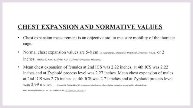 Assessment of Chest Expansion.pptx | Lung and Respiratory Health ...