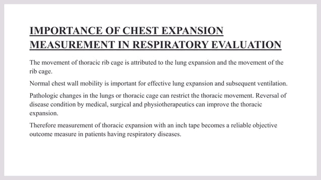Assessment of Chest Expansion.pptx | Lung and Respiratory Health ...