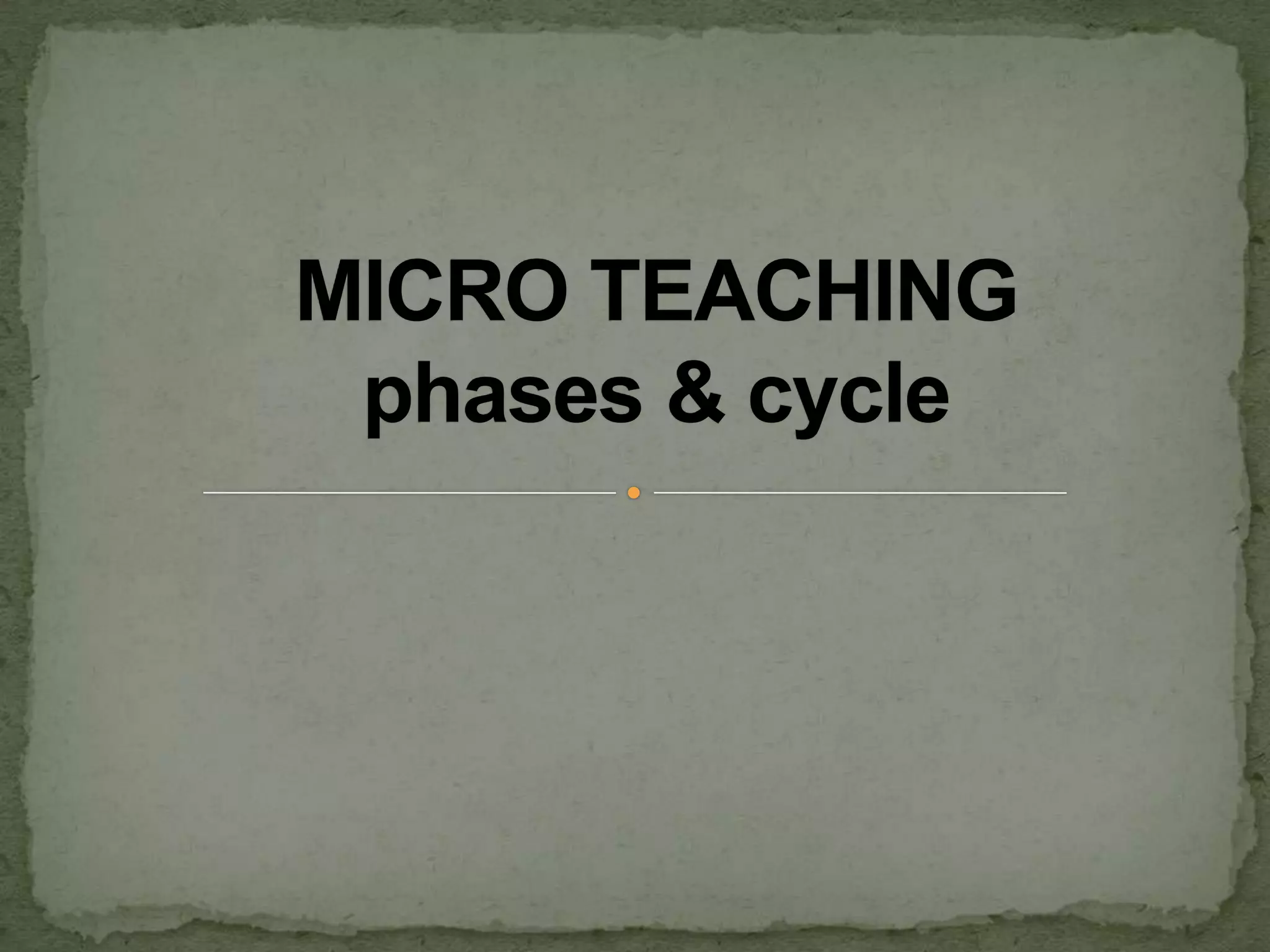 Micro teaching introduction | PPSX