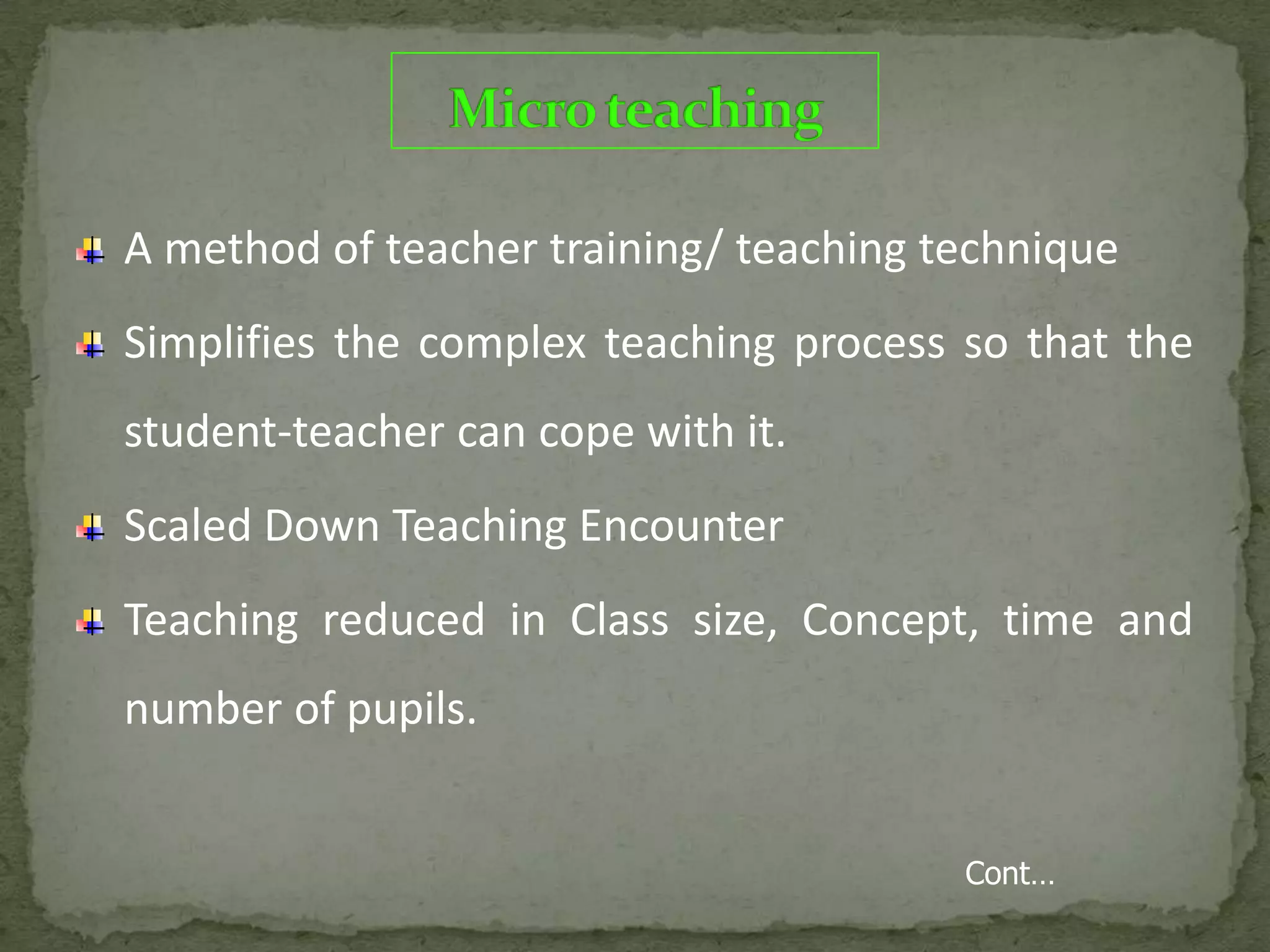 Micro teaching introduction | PPSX