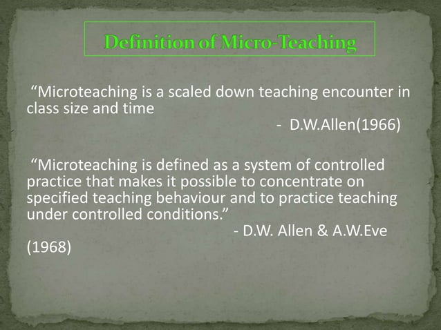 Micro teaching introduction | PPSX