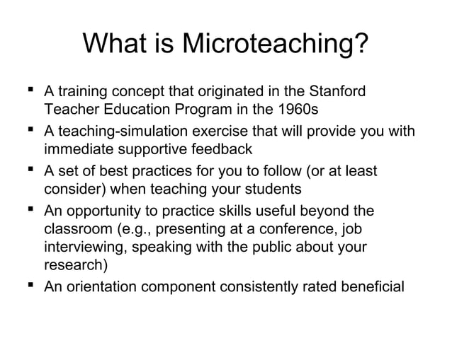 Microteaching introduction with example of lesson plan | PPT