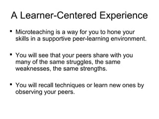 Microteaching introduction with example of lesson plan | PPT