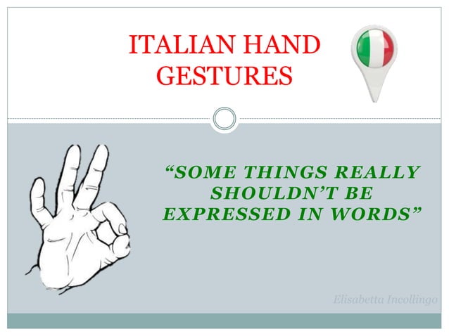 Italian hand gestures | PPTX