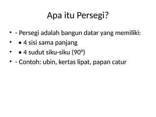 Micro Teaching Keliling Persegi Sekolah Dasar | PPTX