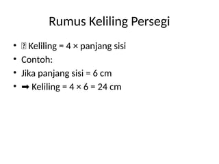 Micro Teaching Keliling Persegi Sekolah Dasar | PPTX