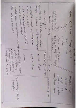 Microteaching lesson plan | PDF